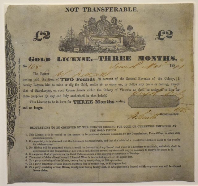The Gold Licence- 'Gold Rush: 20 Objects, 20 Stories'