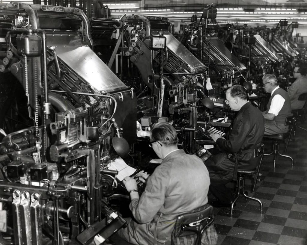 In Print: The Linotype – Old Treasury Building